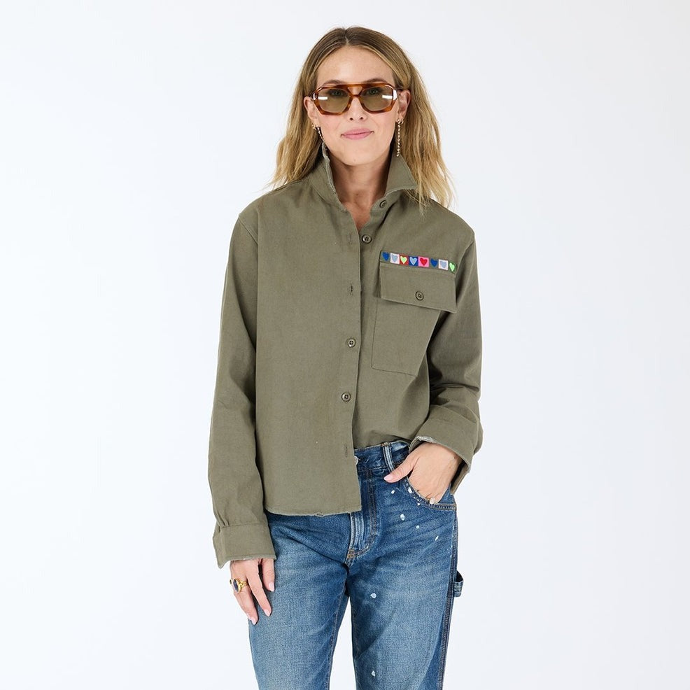Chemise Pia Love Brigade - Army green – Boutique Skandal